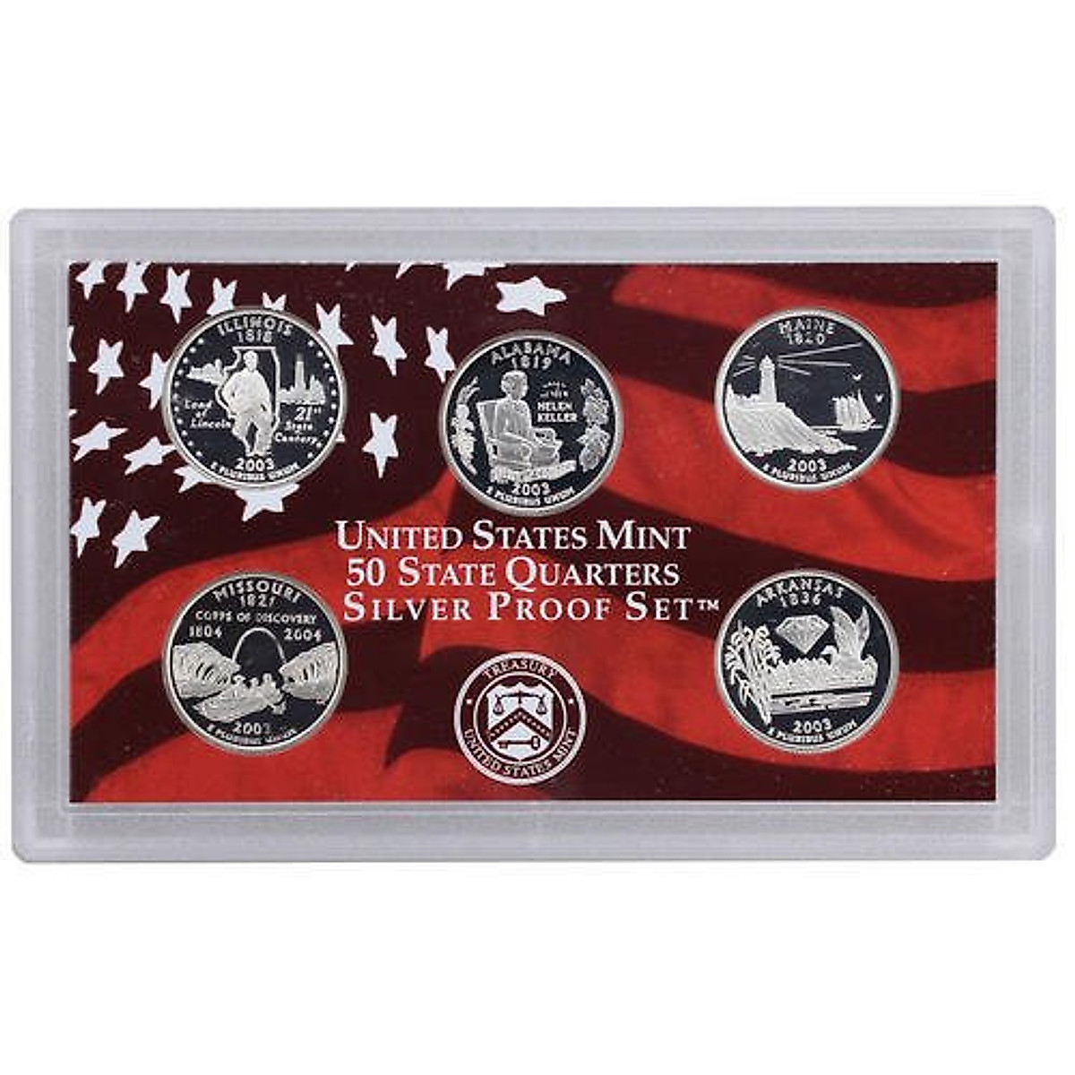 1999 No Mint Mark - 2008 Silver Proof State Quarter Run 90% Silver No Boxes or COAs 50 Coins (1/4) Seller Gem Deep Cameo