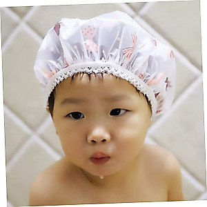 10pcs Shower Hat for Bath Visor for Bath Cap Hair Head Cover Satin Bonnet Wrap Shower Cap Hair Protective Caps Bath Hat Bathing Cap Take a Bath