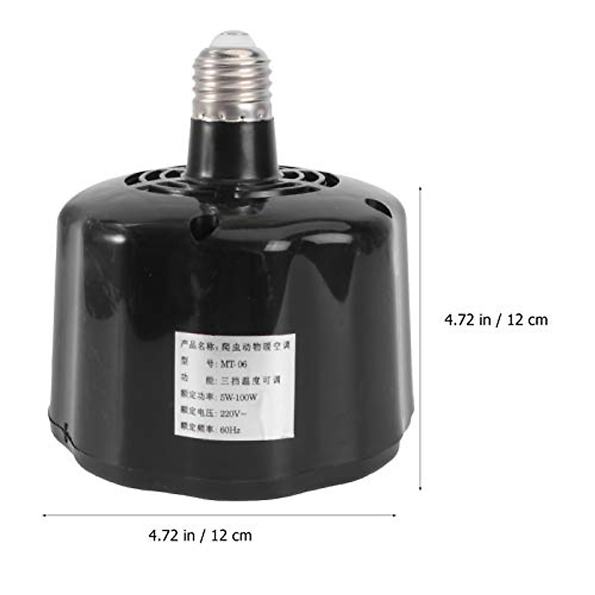 YARDWE Reptiles Reptile Heat Emitter Safe Chicken Coop Heater Livestock Heat Warm Light Cultivation Heating Lamp for Farm Animal Poultry Cat Dog Reptile Style Poultry Heat Lamp