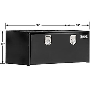 Buyers Products 1702110 Black Steel Underbody Truck Box with Paddle Latch, 18 x 18 x 48 Inch