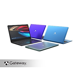 2021 Gateway 14.1'' FHD Ultra Slim Laptop, Intel Celeron N4020 Processor, 4GB RAM, 320 GB Storage, Tuned by THX Audio, Mini HDMI, Webcam, Windows 10 + One Year Microsoft Office 365, Blue (GWTN)
