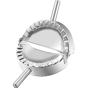 COTEY 6 Inch Empanda Press, Large Stainless Steel Dumpling Maker, 2-in-1 Dough Cutter/Dumpling Mold for Empanada, Dumpling, Ravioli, Pierogi & Hand Pie