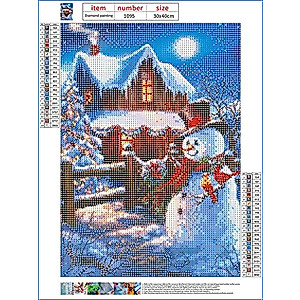DoMyArt Diamond Painting Kits for Adults, Paint with 5D Crystal Diamonds Art with Accessories Tools(Canvas 15.7 x 11.8 inch) (Christmas Snowman)