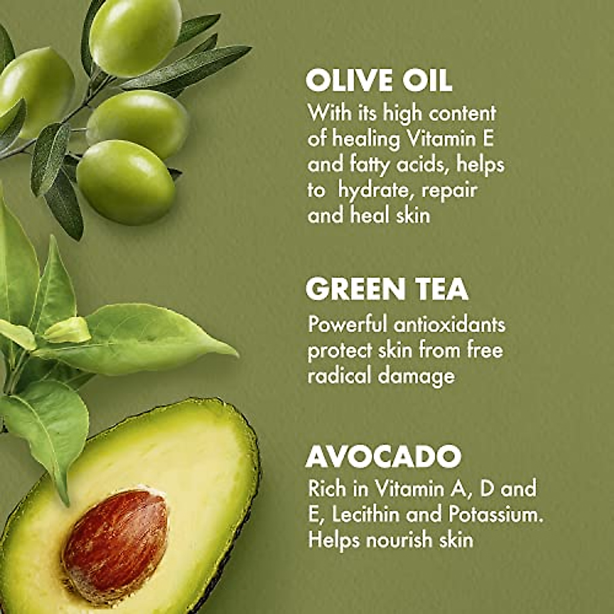 SheaMoisture Shea Butter Bar Soap, Olive & Green Tea, Essential Oils, Skin Care Routine, Olive Oil Soap Bar for Face & Body, Avocado Oil, Rich in Vitamin E, Sensitive Dry Skin (4 Pack - 8 Oz Ea) 