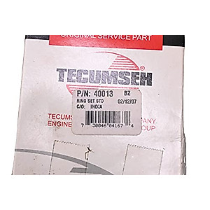 Tecumseh 40013 Lawn & Garden Equipment Engine Standard Piston Ring Set Genuine Original Equipment Manufacturer (OEM) Part