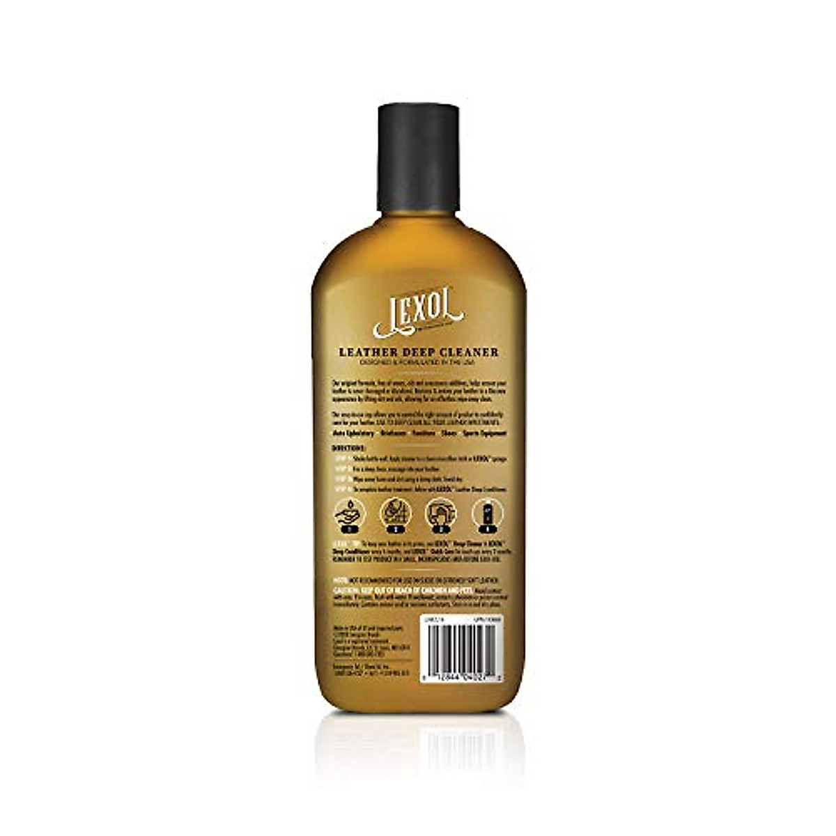 Lexol All Leather Cleaner (Step 1) by Lexol, Use on Furniture, Car Interior, Shoes, Handbags, Two-Step System, 16.9 Oz