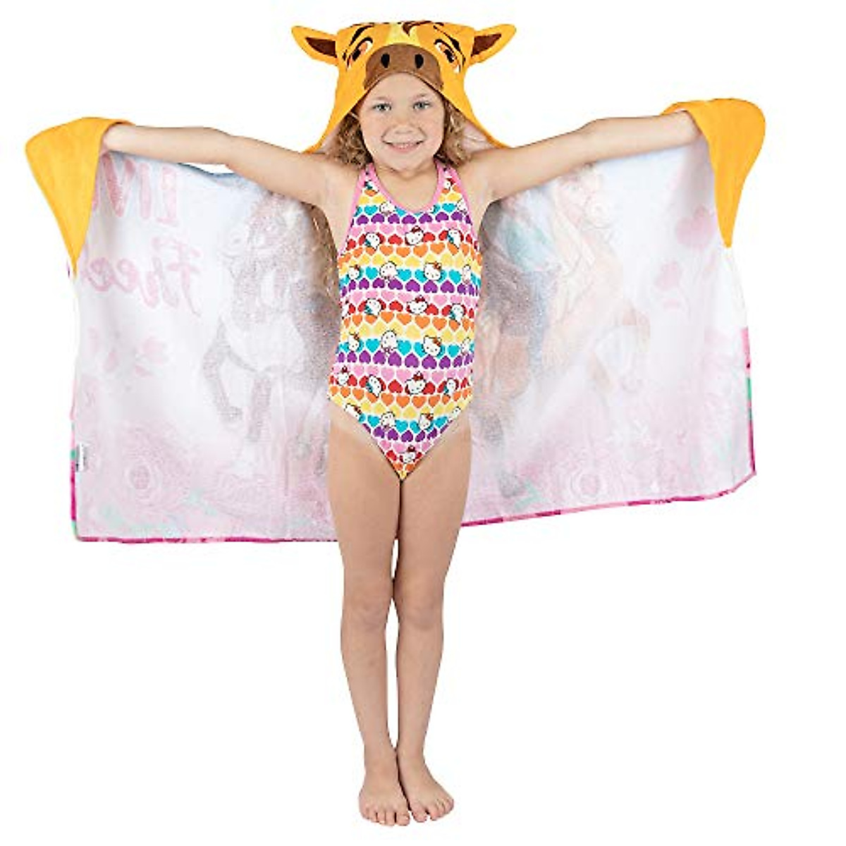 Franco DreamWorks Spirit Kids Bath Hooded Towel Wrap, 24 in x 50 in