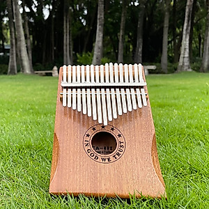 Kalimba Thumb Piano 17 Keys Musical Instruments, Mbira Finger Piano Gifts for Kids and Adults Beginners