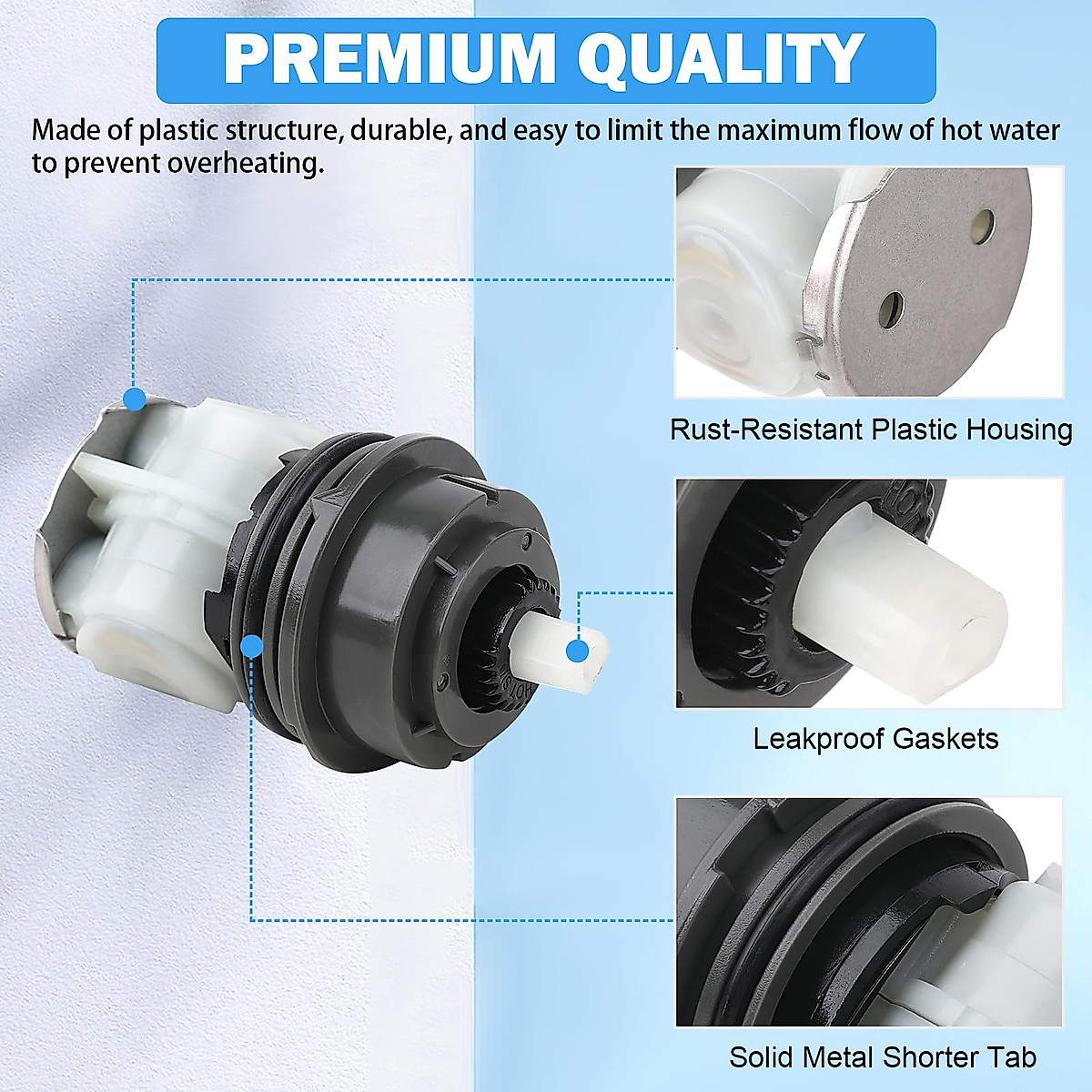 RP46463 Delta Shower Cartridge Replacement for Delta Monitor 17 Series (2006-Present) Dual Function Bath Tub and Shower Faucet Parts Delta Shower Faucet Cartridge with Seat and Spring Adapter