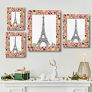 POFATO Magic Dog 8x10 Picture Frame Wood Photo Frame for Tabletop Display Wall Mount Picture Frame Display 8 x 10 Inch Photo Wall Decor Home Gift Frames