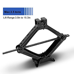 CFYUSEU Scissor Lift Jack Max 2.5 Ton Capacity, Lifting Jack Car Kit with Hand Crank/Wrench/Lug Wrench for Car Truck Sedan QJD-2.5