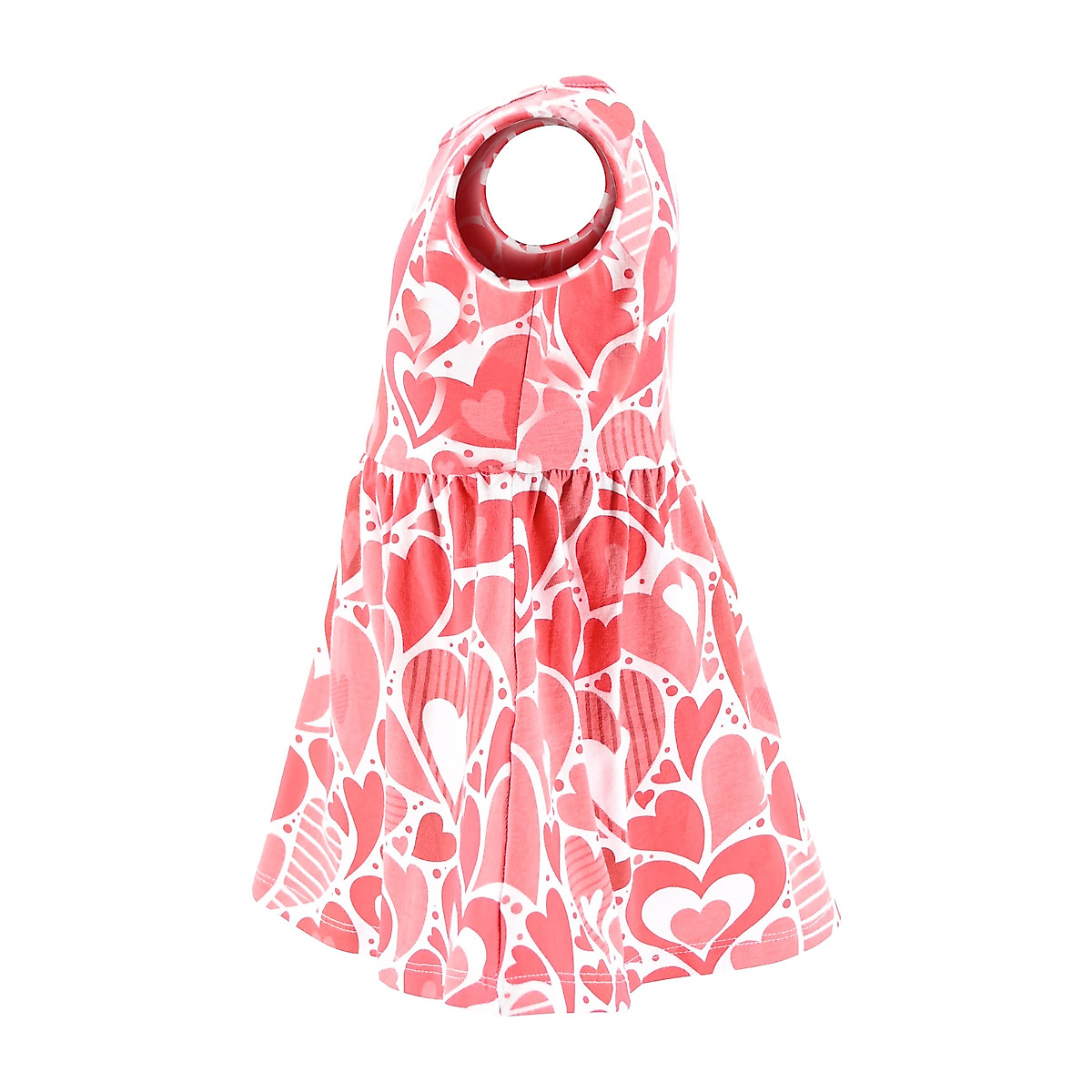 Unique Baby Girls Red Double Hearts Party Dress (6Y, Red)