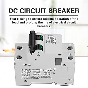 Circuit BreakerDC 250V Circuit Breakers Miniature Circuit Breakers Double Pole Circuit BreakerMiniature Air Switch for Solar Panel Grid SystemWind and Solar Hybrid System[40A]