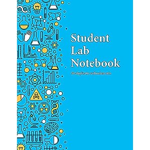 Student Lab Notebook (50 duplicate page sets): perforated carbonless sheets with smooth coil spiral binding