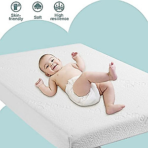 Hygge Hush Pack n Play Mattresses, Pack and Play Mattress Pad, Playard Mattress Memory Foam, Portable Toddlers Mattress Firmness Featuring Soft Removable Washable Outer Cover(38"x26"x3")