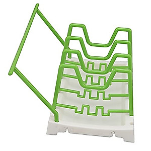 Cutting Board Rack,Pot Lid Holder Rack for Pots,Chopping Board Organizer Stand Holder Pan Lids Rack Organizer Cutting Board Organizer(green)