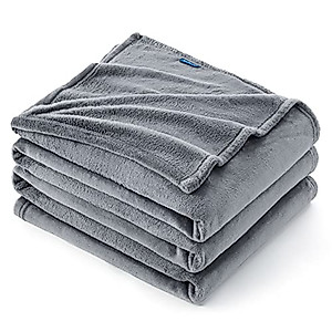 Bedsure Fleece King Size Blankets for Bed Grey - Bed Blanket King Size Soft Lightweight Plush Cozy Fuzzy Luxury Microfiber, 108x90 inches
