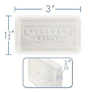 Bergman Kelly - Hotel Soap Bars - White Tea, 1 oz, 100 PK - Travel Size Luxury Bulk Amenities Bar Soap - Mini Individually Wrapped Rectangular Soap, Small Toiletries for Airbnb, Motel, Guest Bath