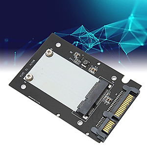 Msata to SATA III Adapter, Support Half Size 26.8MM and Full Size 50.95MM MSata SSD, 6Gbps Speed, PCB Material Support MSata SSD Solid State Disk for Desktop Use