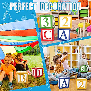 6 Pieces ABC and 123 Balloon Box Back to School Party Decoration 12 X 12 Inch ABC Alphabet Block Boxes Party Favor Balloon Inspire Story Birthday Party Decor for School Celebration Baby Shower