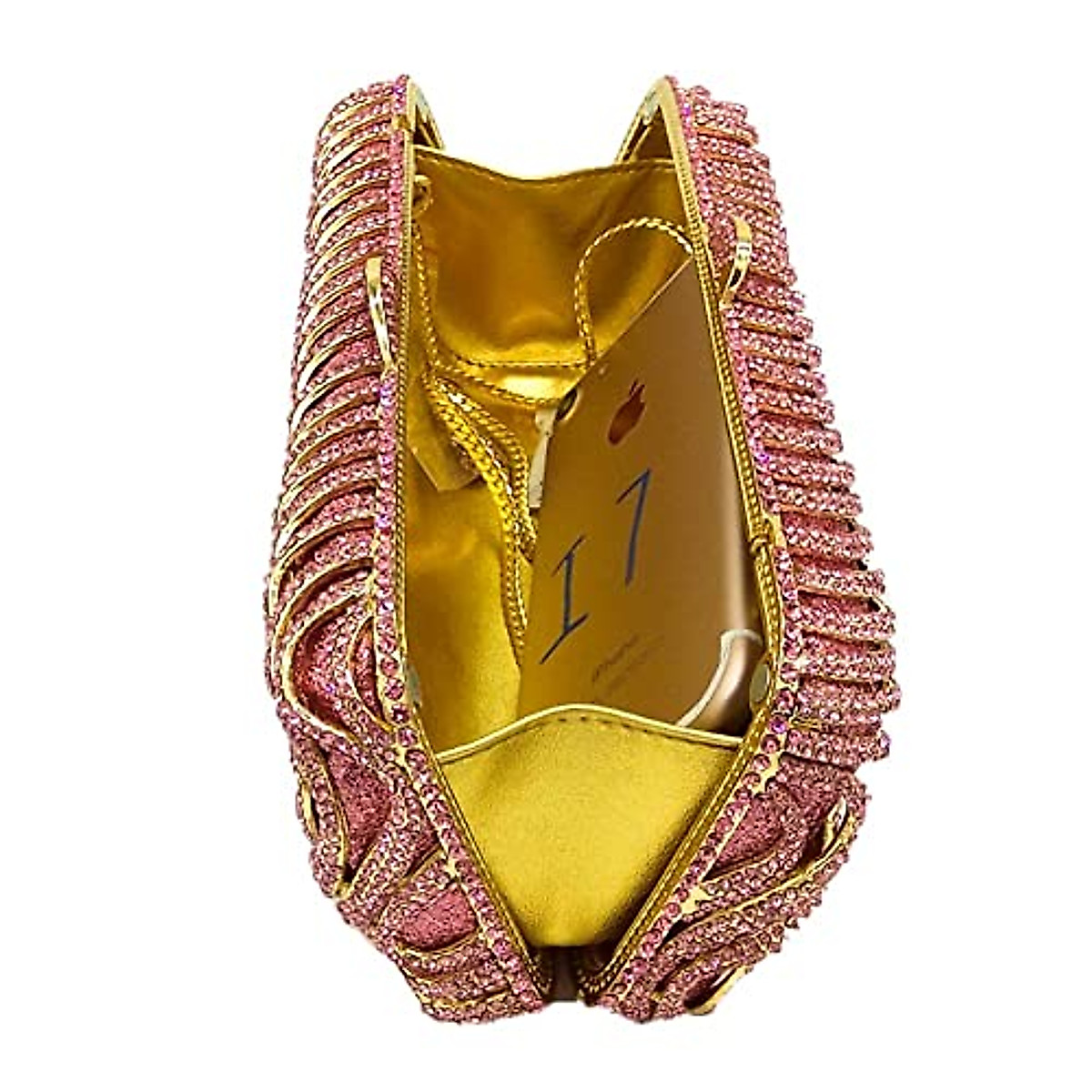 DEBIMY Glitter Rhinestone Evening Bag Luxury Square Crystal Evening Clutch Purse Wedding Party Prom Handbag for Women Yellow