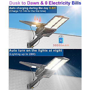 JAYNLT 6000W Solar Street Lights and 8500W Solar Street Lights for Driveway,Yard