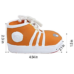 EDMISU Puppy Toys 2-Pack Squeaky Dog Toys Durable Puppy Teething Toys Small Pet Toys Non-Toxic Safety Chew Toys (Cute Shoe Type)