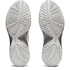 ASICS Women's Gel-Dedicate 7 Tennis Shoes, 9, White/Pure Silver