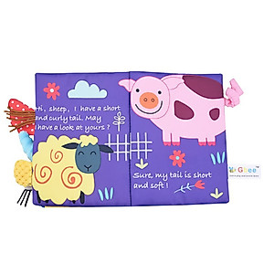 MUBEN Baby Soft Book Cloth Book Crinkle Books for Babies, Touch and Feel Books for 1 Year Old Infants Early Education Toys, Fabric Tactile Baby Books for Toddler Boys Girls