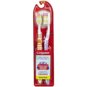 Colgate Plus Toothbrush, Full Head, Soft - 2 ct - 2 pk