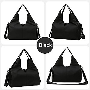 Gym Bag for Women, Sports Yogo Tote Bag and Carry on All Your Stuff Workout Gear, Travel Duffel Shoulder Weekend Bags for Women with Shoe Compartment