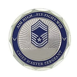 United States Air Force USAF Chief Master Sergeant Rank Challenge Coin