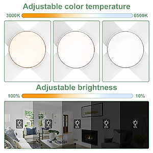 SNJ White Ceiling Fan with Light, 52" Ceiling Fans with Lights and Remote, Ceiling Fan for Indoor Bedroom, Dimmable, Quiet DC Motor, 4 Wooden Blades