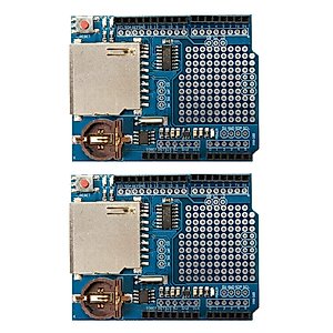 Ximimark 2PCS Data Logger Module Logging Shield Data Recorder DS1307 for Arduino UNO SD Card