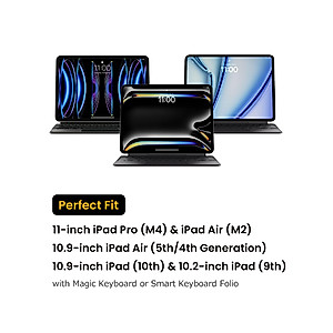 tomtoc Portfolio Case for 11 Inch iPad Pro M4 & iPad Air M2 2024, iPad Pro M2&M1, 10.9-in iPad Air 5, 10.9-in iPad 10, Carrying Storage Sleeve Bag with Accessories Compartment