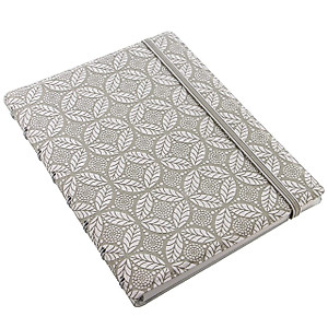 Filofax 115100 Notebook, Impression, A5, Gray White