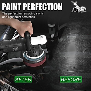 AUTIWOZ Car Buffer Polisher, 6-Inch Dual Action Polisher for Car Detailing, Random Orbital Car Polisher with 6 Variable Speeds, DA Polishers Kit for Car Detailing/Polishing/Waxing