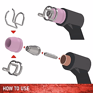 RX WELD 52Pcs Plasma Cutter Torch Consumables Electrode Nozzles Cups Kit Galvanized Copper Ceramic AG-60 Consumables