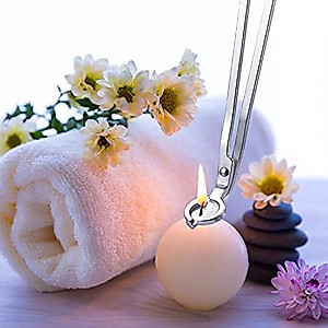 OLAMTAI Candle Wick Trimmer, Candle Wick Cutter Stainless Steel, Candle Wick Clipper Scissor Candle Tool for You to Safely Remove The Cut Wick, controllable The Candle Flame and Cleaner Burn - Silver