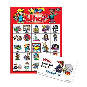 Super Duper Publications | Ask & Answer® Wh Bingo Board Game | Comprehension, Verbal, and Communication Skills | Who, What, Where, When, and Why Questions | Educational Resource for Children