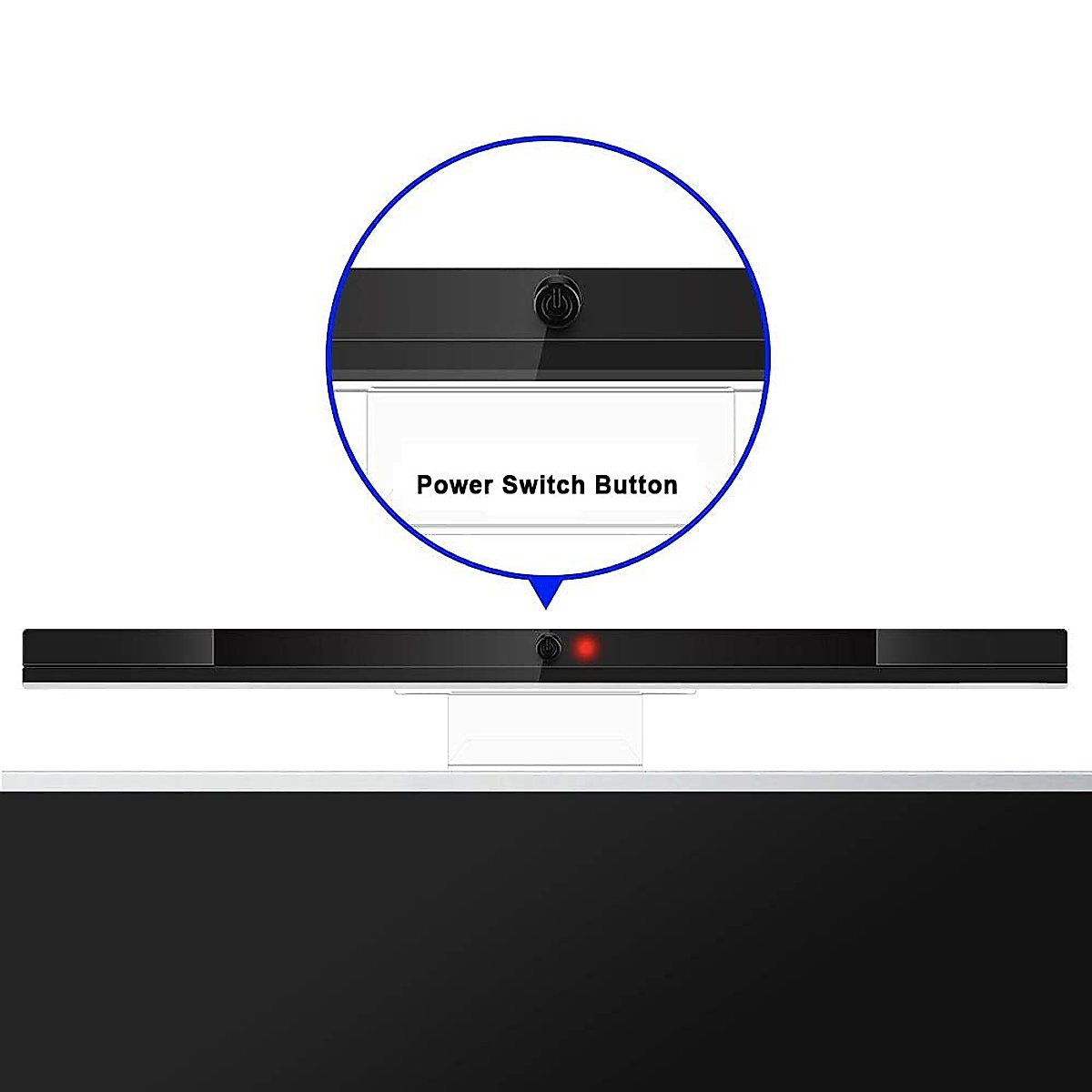 Replacement Wii Wireless Sensor Bar, Infrared IR Ray Motion Sensor Signal Receiver for Nintendo Wii and Wii U Console with Stable Stand and 4 AAA Batteries(Black)