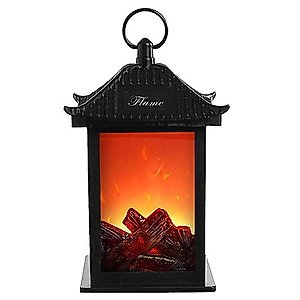 Lanterna Da CamIino Con Fiamme, Fuoco A Batteria Senza Fiamma A LED, Luce Soffusa Luce Di Fuoco Senza Fiamma Realistica Squisita, Per Feste Di Compleanno Al Coperto