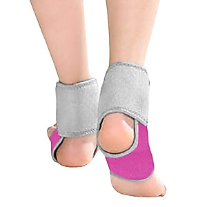 A Pair Teens Kids Ankle Support Braces Breathable Compression Sleeves Adjustable Sports Dance Foot Arch Support Wraps Protector for Arthritis Relief Joint Pain Sprain Ankles Brace Stabilizer Guard