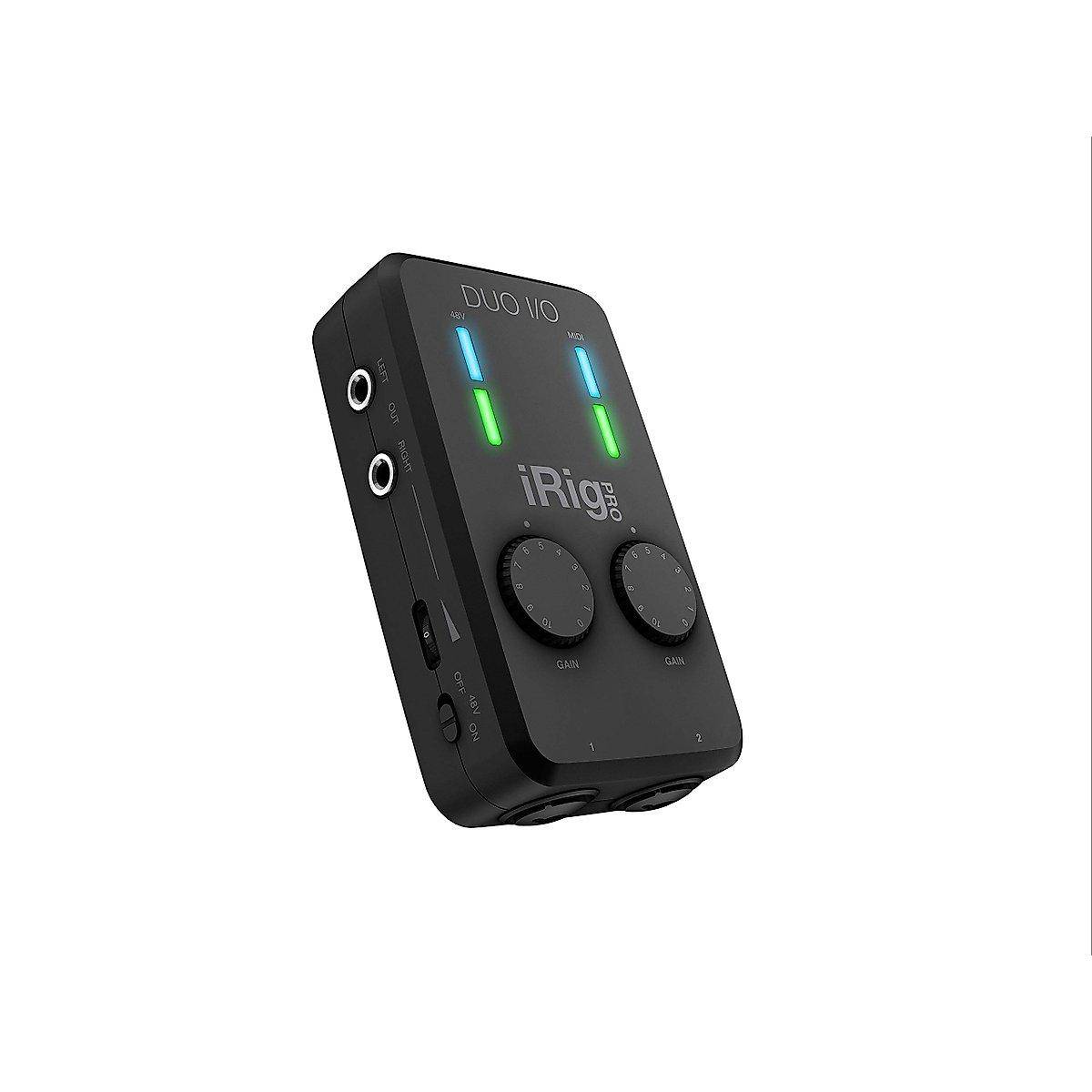 IK Multimedia iRig Pro Duo I/O USB audio interface, TRS balanced & headphones outputs, audio mixer to 24-bit, midi interface for music studio, recording, podcasting, streaming & social apps