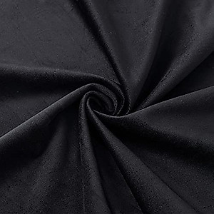 Furniliving Velvet Home Office Desk Chair with Wheels, Modern Adjustable Vanity Task Chair Midback Computer Executive Chair 360° Swivel Chair with Smooth Casters (Velvet-Black)