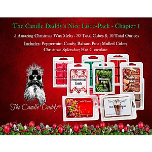 The Candle Daddy Christmas Nice List - Chapter 1-5 Amazing Christmas Wax Melts - 30 Total Cubes - 10 Total Ounces