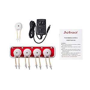 Jebao Doser 3.4 WiFi 4-Channel Auto Dosing Pump for Saltwater Reef Aquarium, White (Doser3.4)