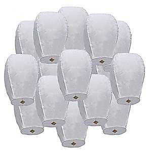 White Lanterns with 40 PCS, Lantern for Wedding, Valentine's Day, Halloween, Thanksgiving, Christmas, Party.