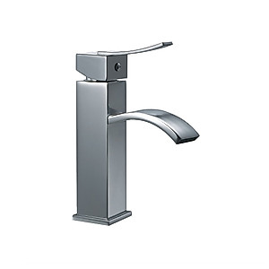 Dawn AB78 1258C Single-Lever Square Lavatory Faucet, Chrome
