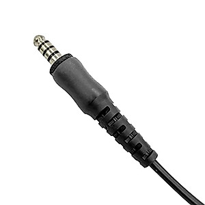 WODASEN Helicopter Civilian Headset Extension Line GA General Aviation Headphone Extension Single Cable Coiling Type Used to Expand U-174/U Plugs to Connect Helicopters Aircraft Jack (Straight-Type)